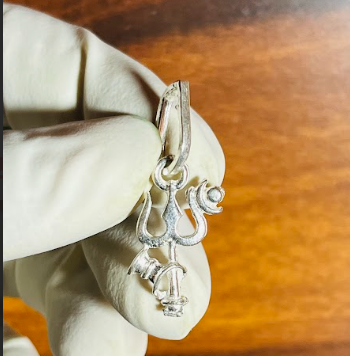 🔱 Trishul Om Damru Pendant – Pure Silver | Symbol of Shiva’s Energy ...