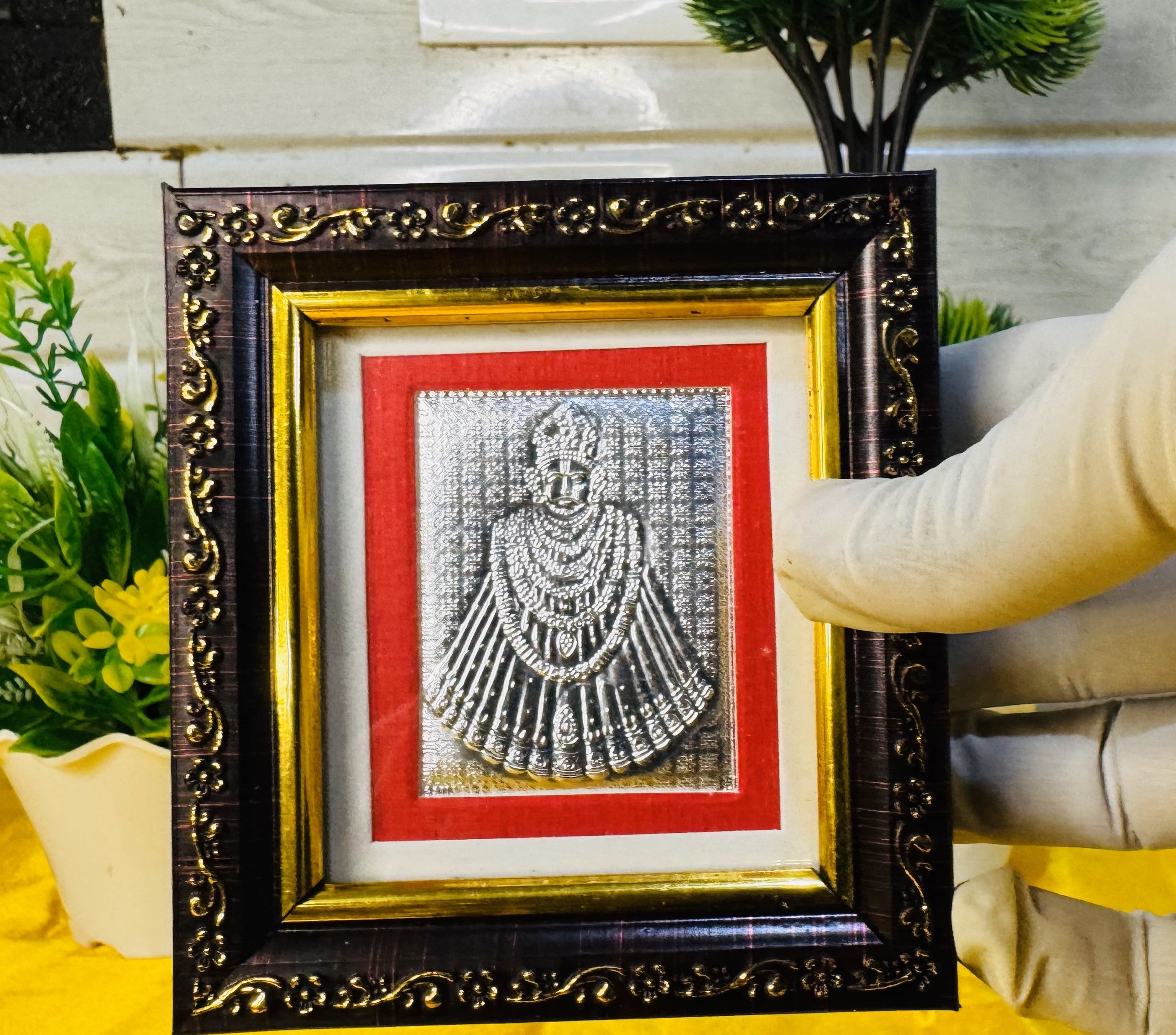 999 Silver Khatu Shyam Ji Divine Blessings Frame – Laati